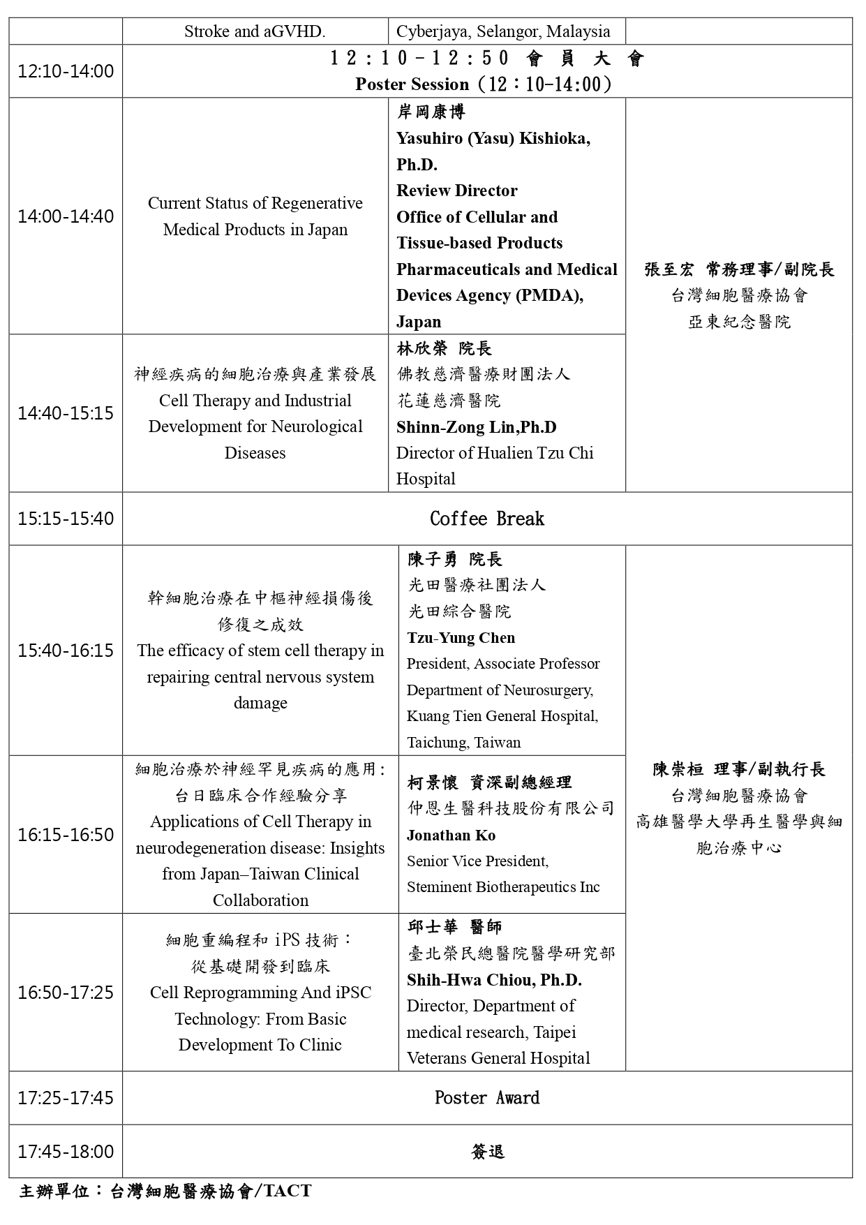 台灣細胞醫療協會】2025台灣細胞醫療協會年會